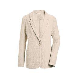 Jackenblazer GOLDNER "Strukturierter Stretchblazer mit Revers", Damen, Gr. 52, gr&uuml;n (stein), Obermaterial: 99% Polyester PES. 1% Elasthan EL., keine/nicht relevant, Blazer Jackenblazer, Paspeltaschen