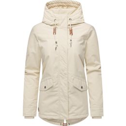 Winterjacke Ragwear "Winterjacke Parkker Warm YOUMODO", Damen, Gr. XXL, beige, Obermaterial: 65% Polyester PES. 35% Baumwolle CO. Obermaterial: Futter: 100% Polyester PES. 100% Polyester PES., Jacken Winterjacke
