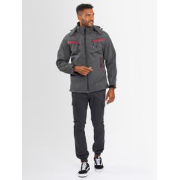 Softshelljacke Arctic Seven "Arctic Seven Herren Softshell Jacke AS088", Herren, Gr. M, grau (dunkelgrau), Obermaterial: 96% Polyester PES. 4% Elasthan EL., Jacken Softshelljacke