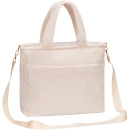 Wickeltasche fillikid "Teddy", Baby, Gr. B/H/T: 39cm x 36cm x 17cm, beige, Pl&uuml;sch, Polyester, Taschen Wickeltasche