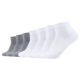 Kurzsocken Camano "ca-soft", Herren, Gr. 43-46, grau (wei&szlig;, grau), Baumwollmischung, unifarben, normal, Socken, mit hohem Baumwollanteil