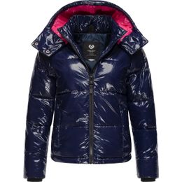 Steppjacke Ragwear "Winterjacke Roobie", Damen, Gr. XL, blau (navy), Obermaterial: 100% Nylon NY. Obermaterial: Futter: 100% Polyester PES. 100% Polyester PES., Jacken Steppjacke