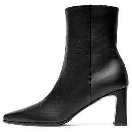 Schlupfboots Henry Stevens "Madison ZB70 Businessschuh", Damen, Gr. 42, schwarz, Ziegennappa, Schuhe Schlupfboots, Damen Stiefelette mit Absatz handgefertigt, Lederschuhe