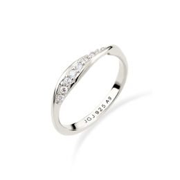 Silberring Elli DIAMONDS "Ring Laborgez&uuml;chtete Diamanten Wei&szlig; (0.18 ct) 925 Sterling Silver" Gr. 52, silber, Fingerringe, Damen, 52, Silber 925 (Sterlingsilber), Silberring