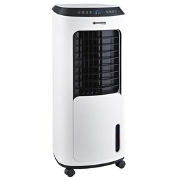 Sonnenk&ouml;nig Standventilator SONNENK&Ouml;NIG "Air Fresh 15, Leistung 200W, LED Display, Wasserstandanzeige", wei&szlig;, B:41cm H:93cm T:40cm, Ventilatoren, Standventilator, entnehmbarer Wassertank mit Fach f&uuml;r K&uuml;hlelemente, Soft-Touch-Display