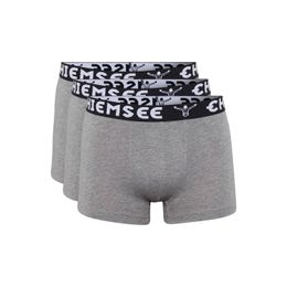 Boxershorts Chiemsee "Boxershort 3er Pack", Herren, Gr. M, grau, Obermaterial: 95% Baumwolle CO. 5% Elasthan EL., Unterhosen Boxershorts