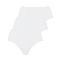 H&uuml;ftslip Nina von C. "3er Pack Damen H&uuml;ftslip Fine Cotton", Damen, Gr. 40, wei&szlig;, Obermaterial: 100% Baumwolle CO., Unterhosen H&uuml;ftslip