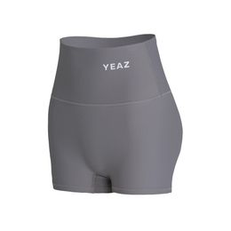 Shorts YEAZ "Shorts CLUB LEVEL", Damen, Gr. M, US, grau, Obermaterial: 78% Nylon NY. 22% Elasthan EL., Hosen Shorts
