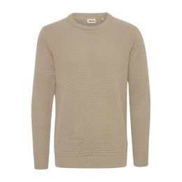 !Solid Strickfleece-Pullover SOLID "Strickpullover SDClive", Herren, Gr. XXL, beige (humus), Obermaterial: 100% Baumwolle CO., Pullover Strickfleece-Pullover