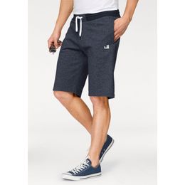 Sweatshorts OCEAN SPORTSWEAR "Athleisure Sweat Shorts - Relax Fit", Herren, Gr. S (44/46), N-Gr, blau (jeansblau), Sweatware, Obermaterial: 60% Baumwolle, 40% Polyester, bequem kurz, Hosen Sweatshorts, Elastischer Hosenbund mit Kordelzug
