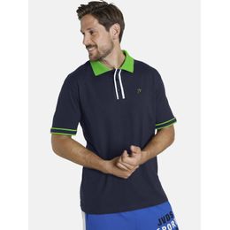 Poloshirt Jan Vanderstorm "Poloshirt ISFRIED", Herren, Gr. L, blau (dunkelblau), Obermaterial: 100% Baumwolle CO., Shirts Poloshirt