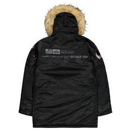 Winterjacke Alpha Industries "N-3B Airborne", Herren, Gr. S, schwarz, Obermaterial: 100% Nylon; Futter: 100% Nylon; F&uuml;llung: 100% Polyester, Jacken Winterjacke