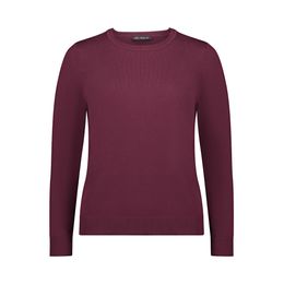 Rundhalspullover Betty Barclay "Basic-Strickpullover mit Rundhalsausschnitt", Damen, Gr. 42, lila (schwarz aubergine), Obermaterial: 55% Viskose CV. 30% Polyester PES. 15% Polyamid PA., Pullover Rundhalspullover