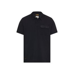 Poloshirt Camel Active, Herren, Gr. 3XL, schwarz navy, Piqu&eacute;, Obermaterial: 100% Baumwolle, unifarben, normal h&uuml;ftbedeckend, Rundhals, B&uuml;ndchen, Shirts, mit Brusttasche