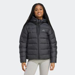 Steppjacke adidas Sportswear "W ESS 3S SD HD", Damen, Gr. M, schwarz, Obermaterial: 100% Polyester. Wattierung: 100% Polyester, normal, Jacken Steppjacke, Winterjacke Damen
