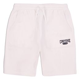 Sweatshorts Converse "RETRO ALL STAR 9" SHORTS", Herren, Gr. L, N-Gr, wei&szlig; (Converse egret), Obermaterial: 80% Baumwolle, 20% Polyester, Hosen Sweatshorts, aus Baumwolle und Polyester, sportlicher Stil, f&uuml;r Erwachsene