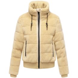 Pl&uuml;schjacke Navahoo "Pl&uuml;schjacke Schneepuder 14", Damen, Gr. L, beige, Obermaterial: 100% Polyester PES. Obermaterial: Futter: 100% Polyester PES. 100% Polyester PES., Jacken Pl&uuml;schjacke