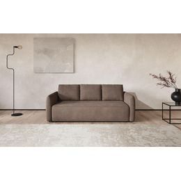 Big-Sofa COTTA "Megasofa, Flow, Breite 222 cm", taupe, B:222cm H:89cm T:102cm, 96% POLYESTER (PES) 4% POLYAMID(PA), Sofas, Big-Sofa, wahlweise mit Bettfunktion