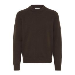 Strickfleece-Pullover Casual Friday "Strickpullover CFANDRO", Herren, Gr. XXL, braun (demitasse melange), Obermaterial: 50% Polyacryl PAN. 28% Polyester PES. 22% Nylon NY., Pullover Strickfleece-Pullover