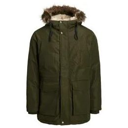 Jack & Jones Outdoorjacke JACK & JONES "JJDAVID PARKA JACKET", Gr. XS, gr&uuml;n (rosin), Web, Obermaterial: 100% Polyester, unifarben, regular fit, Jacken Outdoorjacke