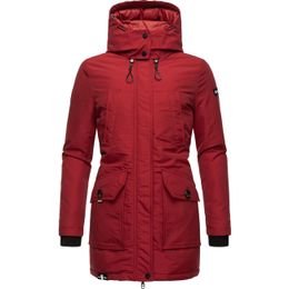 Winterjacke Navahoo "Winterjacke Blizzardstorm", Damen, Gr. XS, rot (blood rot), Obermaterial: 70% Baumwolle CO. 30% Nylon NY. Obermaterial: Futter: 100% Polyester PES. 100% Polyester PES., Jacken Winterjacke
