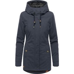 Winterjacke Ragwear "Winterjacke Monadena Parka YOUMODO", Damen, Gr. XXL, blau (navy), Obermaterial: 68% Baumwolle CO. 32% Nylon NY. Obermaterial: Futter: 100% Polyester PES. 100% Polyester PES., Jacken Winterjacke