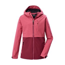 Softshelljacke Killtec "KOS 153 GRLS SFTSHLL JCKT", M&auml;dchen, Gr. 176, pink, Oberseite: 100% Polyester;R&uuml;ckseite: 100% Polyester;Futter: 100% Polyester, Jacken Softshelljacke, Winddichte, wasserabweisende Softshelljacke mit Kapuze