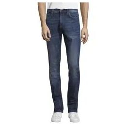 5-Pocket-Jeans Tom Tailor "Josh", Herren, Gr. 30, L&auml;nge 30, grau (mid stone), Denim/Jeans, Obermaterial: 98% Baumwolle, 2% Elasthan, slim fit lang, Jeans 5-Pocket-Jeans, in Used-Waschung