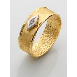 Fingerring Lady Gr. 16, gold (gelbgold 375), Fingerringe, Damen, 16, Metall, Fingerring