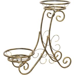 Blumentisch, gold (goldfarben, goldfarben), B:66cm H:64cm T:29cm, HOFMANN LIVING AND MORE, Tische, Blumentisch