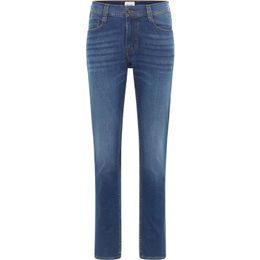 Slim-fit-Jeans Mustang "Herren Style Oregon Slim", Herren, Gr. 38, L&auml;nge 30, 603 mittelblau, Denim/Jeans, 68% Baumwolle, 29% Polyester, 3% Elasthan, unifarben, slim fit, Jeans Slim-fit-Jeans