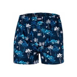 Webboxer Happy Shorts "Web-Boxershorts 1er Pack", Herren, Gr. M, bunt (island), Obermaterial: 100% Baumwolle CO., Unterhosen Webboxer