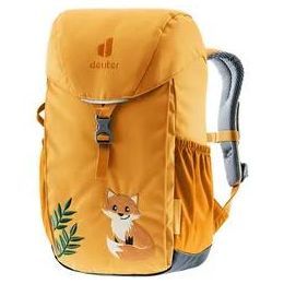 Kinderrucksack Deuter "WALDFUCHS 10 L", gelb (amber, maple), Rucks&auml;cke, Kinder, B/H/T: 21cm x 35cm x 14cm, Polyester, f&uuml;r Kinder, 10 Liter Volumen, mit sportlichem Stil, B:21cm H:35cm T:14cm