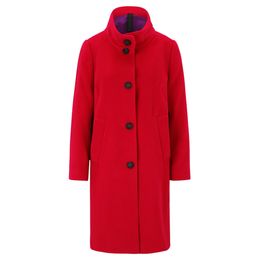 Wolljacke Betty Barclay "Wollmantel mit Kragen", Damen, Gr. 42, rot, Obermaterial: 53% Wolle mw. 26% Polyester PES. 21% Polyacryl PAN., Jacken Wolljacke