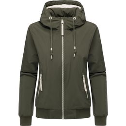Bomberjacke Ragwear "Bomberjacke Oggie Warm YOUMODO", Damen, Gr. M, gr&uuml;n (schwarz olive), Obermaterial: 100% Polyester PES. Obermaterial: Futter: 100% Polyester PES. 100% Polyester PES., Jacken Bomberjacke