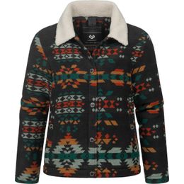 Outdoorjacke Ragwear "Outdoorjacke Walinea Ikat", Damen, Gr. M, schwarz, Obermaterial: 100% Polyester PES. Obermaterial: Futter: 100% Polyester PES. 100% Polyester PES., Jacken Outdoorjacke