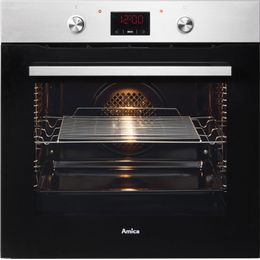 Amica Einbaubackofen "EBX 943 625 E", Energieeffizienz: A, silber (silberfarben), B:59,5cm H:59,5cm T:57,5cm, Back&ouml;fen, Schnell startklar, einfach sauber und angenehm sicher beim Backen, Einbaubackofen