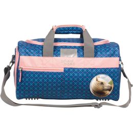 Sporttasche School-Mood "Mila (Pferd)", M&auml;dchen, Gr. B/H/T: 39cm x 20cm x 22cm, blau (mila), Polyester, Taschen Sporttasche