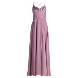 Abendkleid Vera Mont "Abendkleid mit Wasserfallausschnitt", Damen, Gr. 36, EURO, lila (powder lila), 97% Polyester PES. 3% Elasthan EL., Kleider Abendkleid