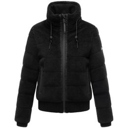 Pl&uuml;schjacke Navahoo "Pl&uuml;schjacke Schneepuder 14", Damen, Gr. XL, schwarz, Obermaterial: 100% Polyester PES. Obermaterial: Futter: 100% Polyester PES. 100% Polyester PES., Jacken Pl&uuml;schjacke
