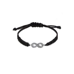 Armkette Kuzzoi "Armband Herren mit Infinity Symbol Oxidiert 925 Silber" Gr. 190, schwarz, Armb&auml;nder, Herren, Silber 925 (Sterlingsilber), Armkette
