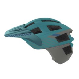 Fahrradhelm Cratoni "MTB FahrradhelmAllSet Pro Jr. t&uuml;rkis/anthrazit matt", blau (t&uuml;rkis), Helme, Kinder, 100% Erzeugnis unbest Zusammensetzg EuZ., Fahrradhelm