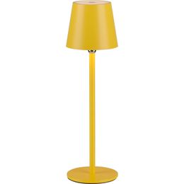 JUST LIGHT Tischleuchte "BOTERIA", gelb, 1, &Oslash; 107cm H: 24,2cm, 1 Stk., Leuchten, LED, dimmbar &uuml;ber Touchdimmer, Memory, nach Trennung vom Netz, IP54, Tischleuchte