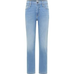 Straight-Jeans Mustang "Herren Style Tramper Straight", Herren, Gr. 34, L&auml;nge 36, 313 mittelblau, Denim/Jeans, 68% Baumwolle, 29% Polyester, 3% Elasthan, unifarben, straight fit, Jeans Straight-Jeans