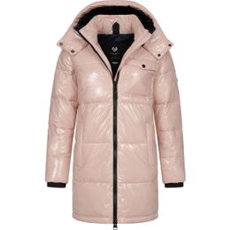 Wintermantel Ragwear "Wintermantel Roobie Long", Damen, Gr. S, rosa (light pink), Obermaterial: 100% Nylon NY. Obermaterial: Futter: 100% Polyester PES. 100% Polyester PES., M&auml;ntel Wintermantel