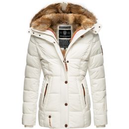 Winterjacke Marikoo "Winterjacke Nekoo", Damen, Gr. L, wei&szlig;, Obermaterial: 100% Polyester PES. Obermaterial: Futter: 100% Polyester PES. 100% Polyester PES., Jacken Winterjacke