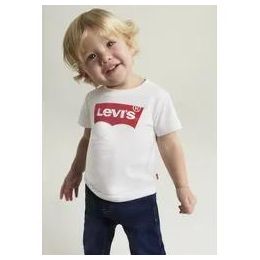 Levi's T-Shirt LEVI'S KIDS "BATWING TEE", M&auml;dchen, Gr. 9M/74, wei&szlig;, Single Jersey, Obermaterial: 100% Baumwolle, unifarben, Basic schmal h&uuml;ftlang, Rundhals, gerader Abschluss, Shirts T-Shirt, Baby UNISEX