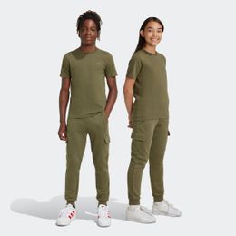 Sporthose adidas originals "FLEECE CARGO P", Damen, Gr. 170, N-Gr, gr&uuml;n (olive strata), Obermaterial: 70% Baumwolle, 30% Polyester, Hosen Sporthose