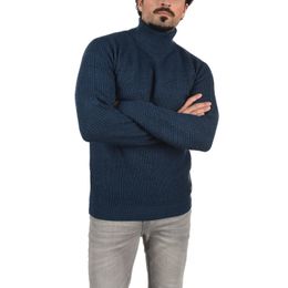 Rollkragenpullover Blend "Rollkragenpullover BHCarrizo", Herren, Gr. L, blau (marineblaus), Obermaterial: 100% Polyacryl PAN., Pullover Rollkragenpullover