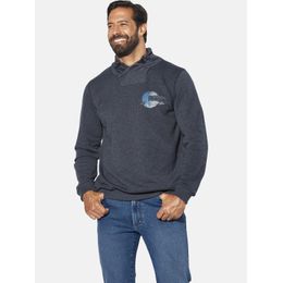 Sweatshirt Jan Vanderstorm "Sweatshirt ROLFBORG", Herren, Gr. 7XL, blau (dunkelblau melange), Obermaterial: 60% Baumwolle CO. 40% Polyester COOLMAX PES(Coolmax)., Sweatshirts Sweatshirt